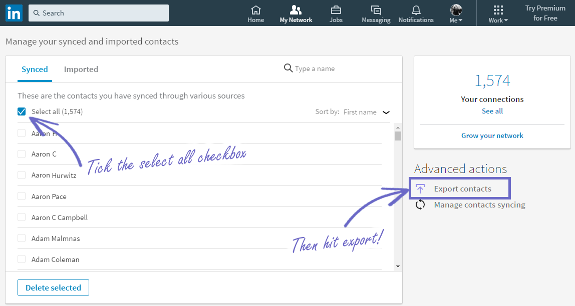 How To Export Your LinkedIn Connections To Excel
