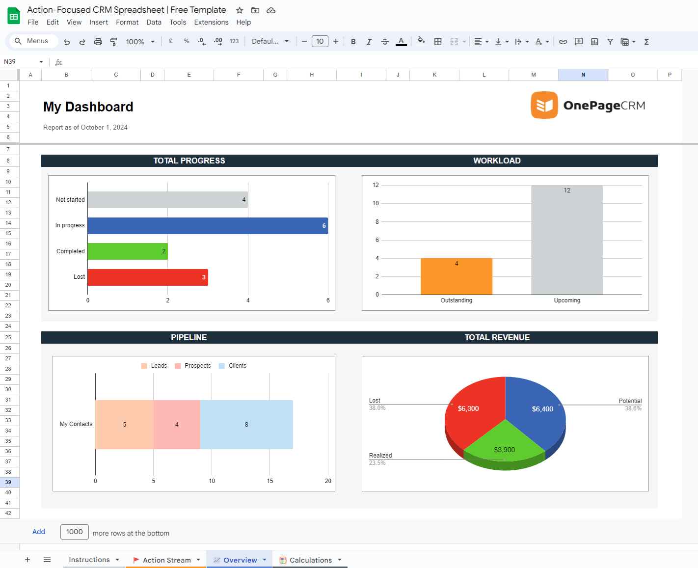 Top 12 Free CRM Templates in Google Sheets & Excel