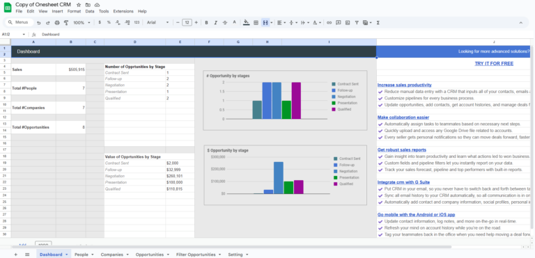 Top 12 Free CRM Templates in Google Sheets & Excel