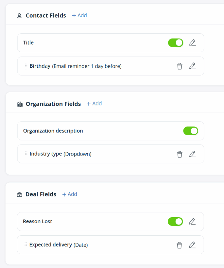 Custom Fields in OnePageCRM | Simple CRM for Small Business