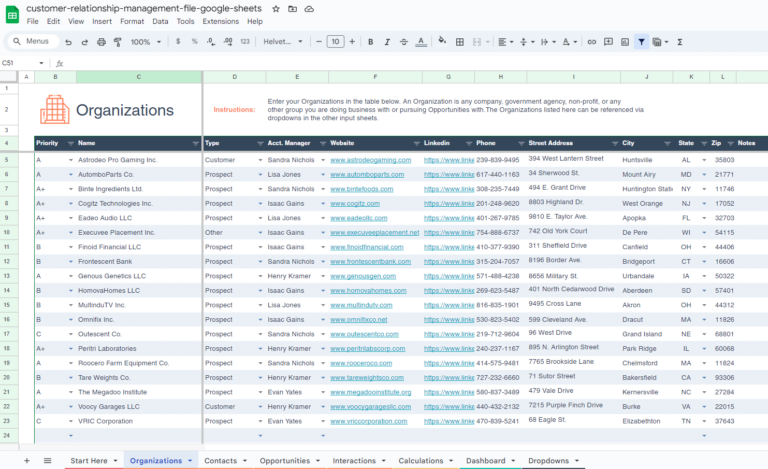 Top 12 Free CRM Templates in Google Sheets & Excel