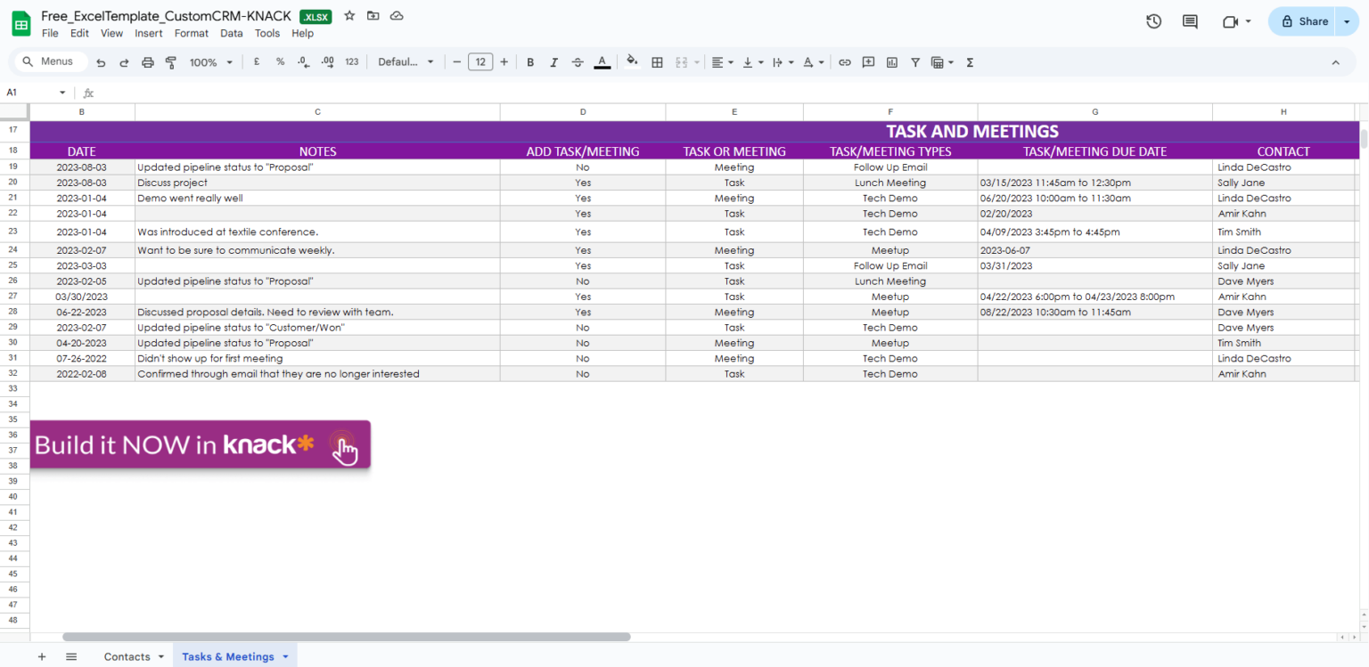 Top 12 Free CRM Templates in Google Sheets & Excel