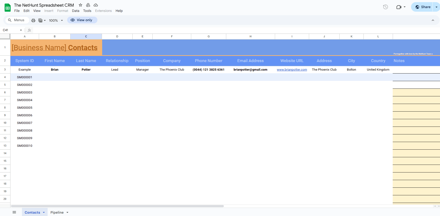 Top 12 Free CRM Templates in Google Sheets & Excel