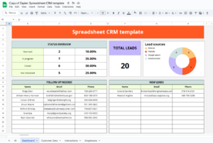 Top 12 Free CRM Templates in Google Sheets & Excel